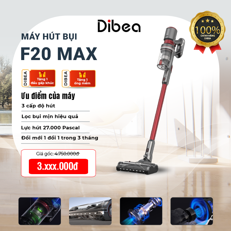 Máy hút bụi thông minh F20 Max – DIBEA VN